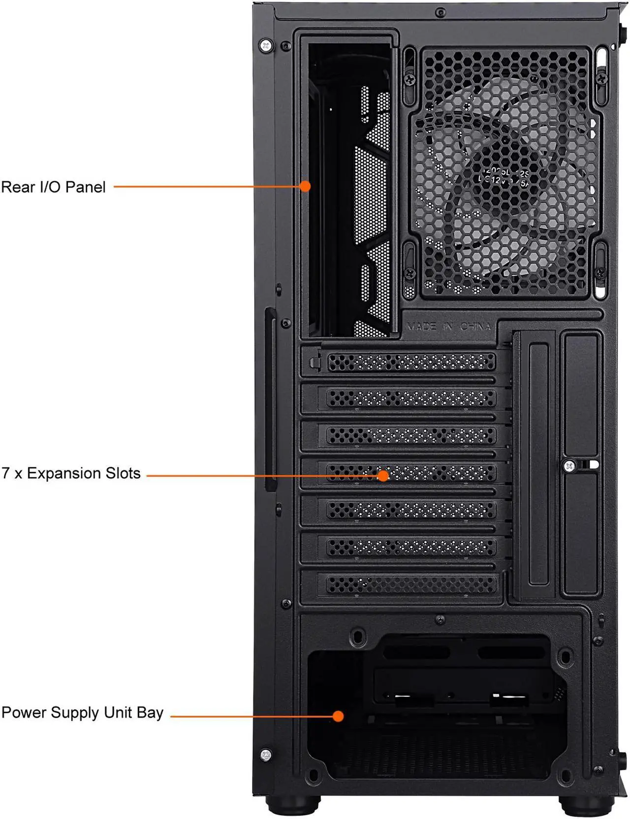 Open Box: DIYPC G1-BK-ARGB Black USB3.0 Steel/ Tempered Glass ATX Mid ...