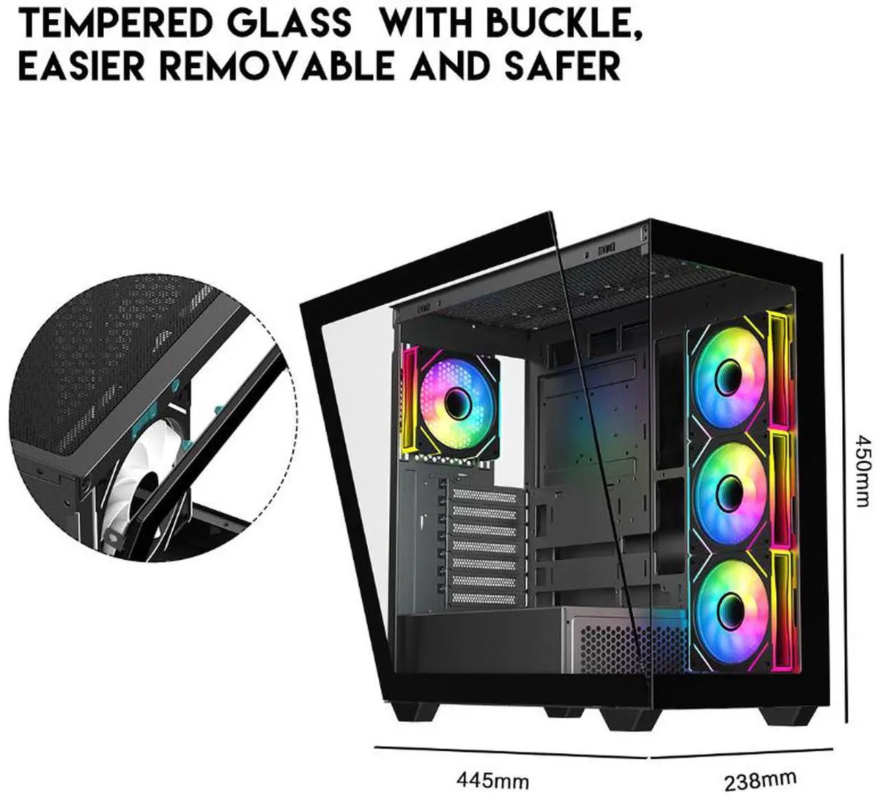 DIYPC ARGB-N6-BK Black Case (Computer Cases - ATX Form) - Newegg.com