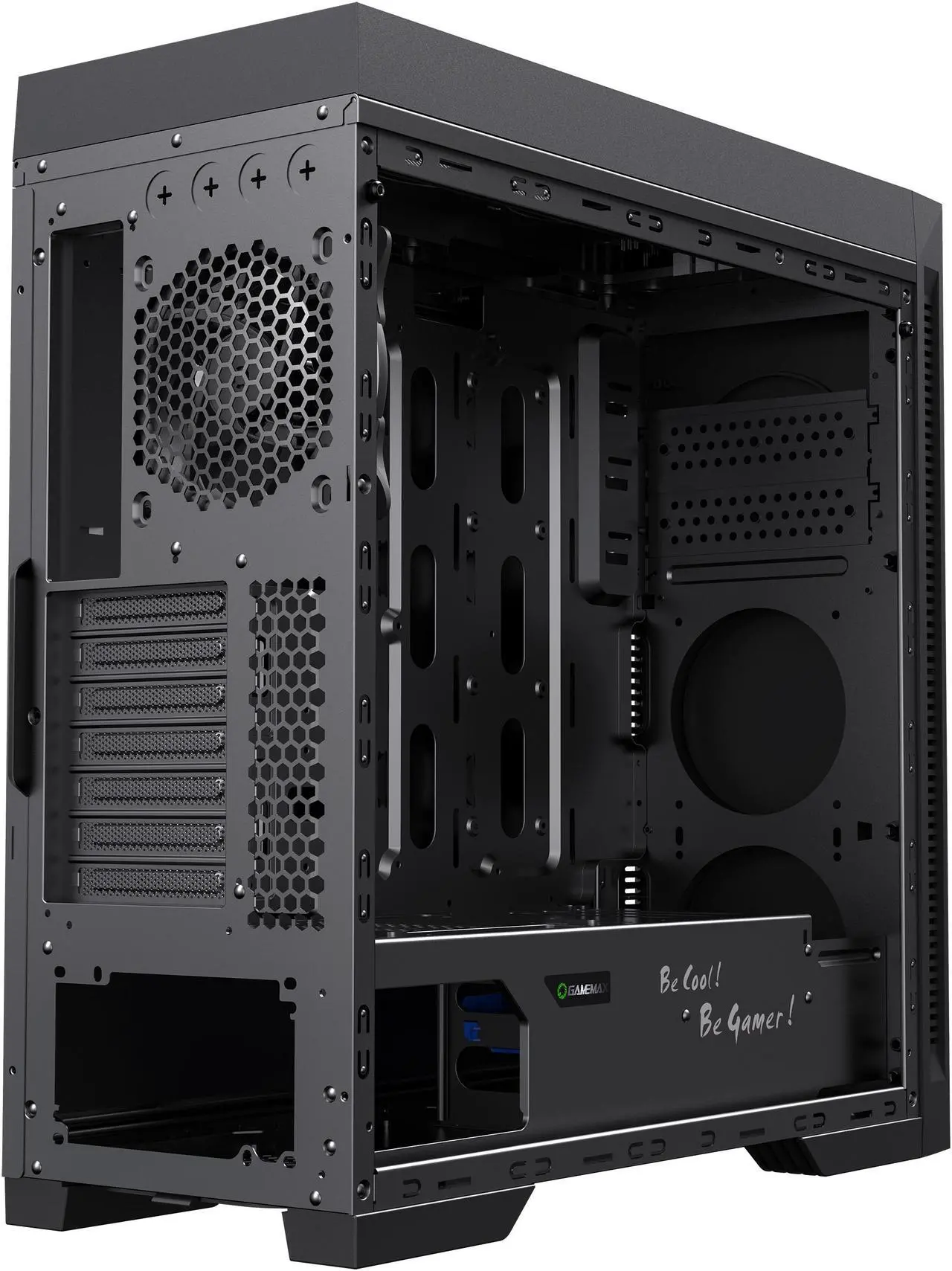 GAMEMAX Abyss TR Black Full Tower Gaming Computer Case w/ 1 x 120mm ...