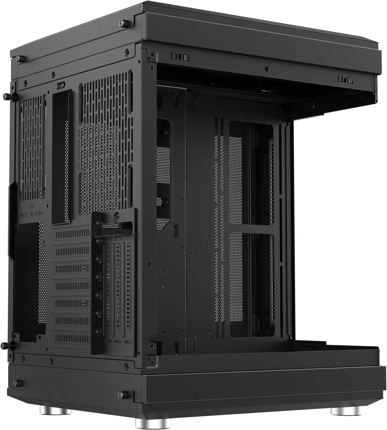 Open Box: GAMEMAX HYPE BLACK USB3.0/Type C Panoramic Tempered Glass ATX ...