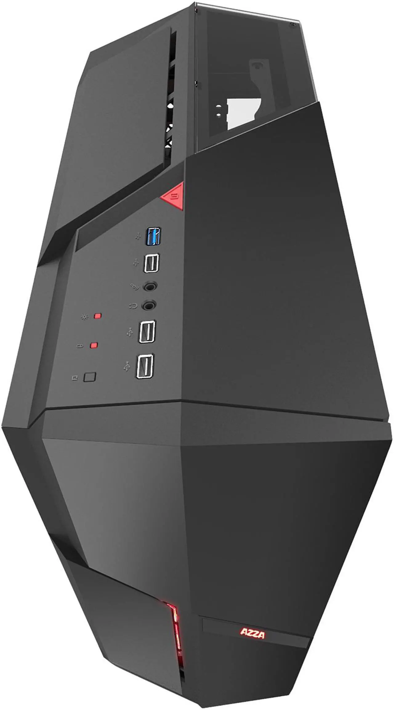 AZZA Photios 250 CSAZ-250 Black ATX Mid Tower Tempered Glass Side Panel ...