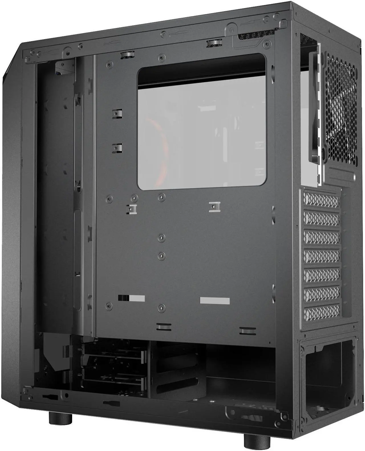 COUGAR Turret Mesh Black Pro-Cooling Compact Gaming Case with Tempered ...