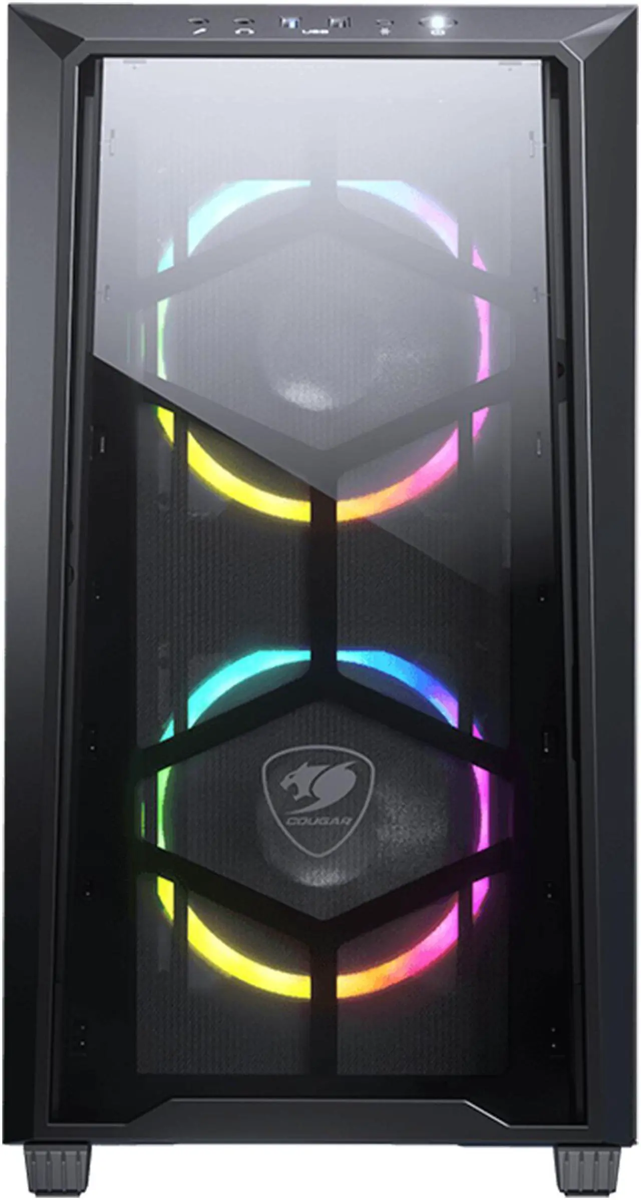 COUGAR MG120-G RGB Black Compact RGB Mini Tower Case with Tempered ...