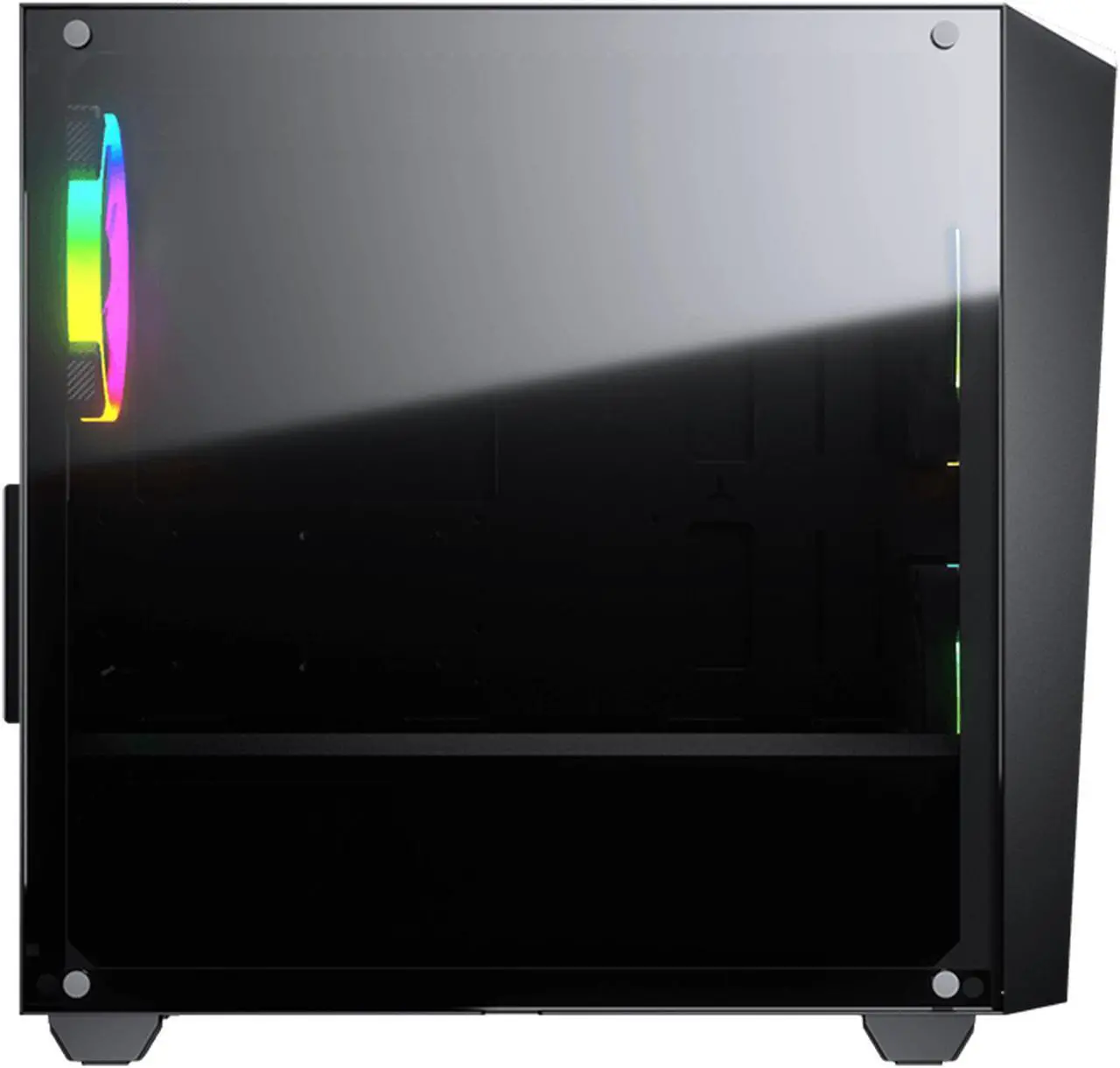 COUGAR MG120-G RGB Black Compact RGB Mini Tower Case with Tempered ...