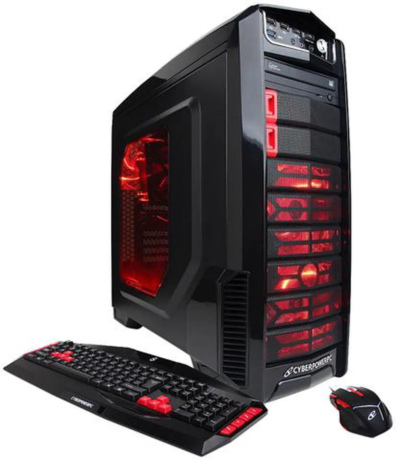 CyberPowerPC CS-446-103 Black / Red CYBERPOWERPC X-Titan Mid-Tower ...