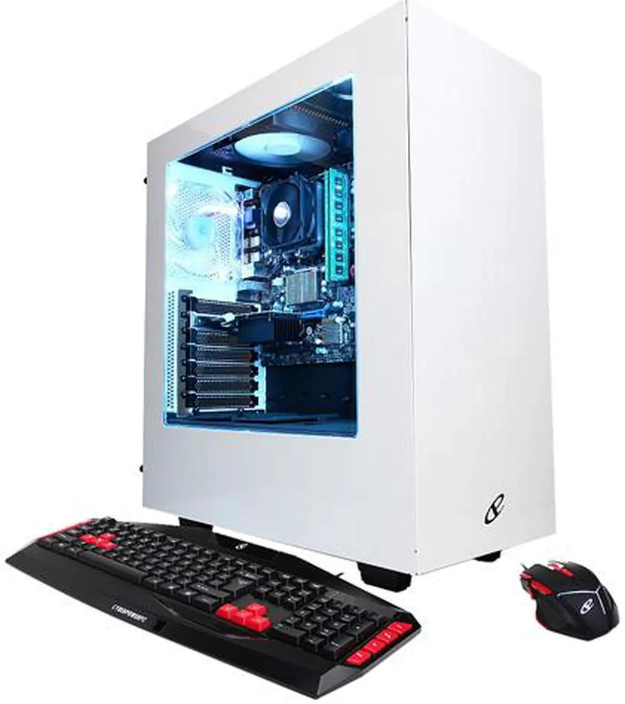 CyberPowerPC CS-211-212 White NZXT Source 340 Mid-Tower Gaming Case ...