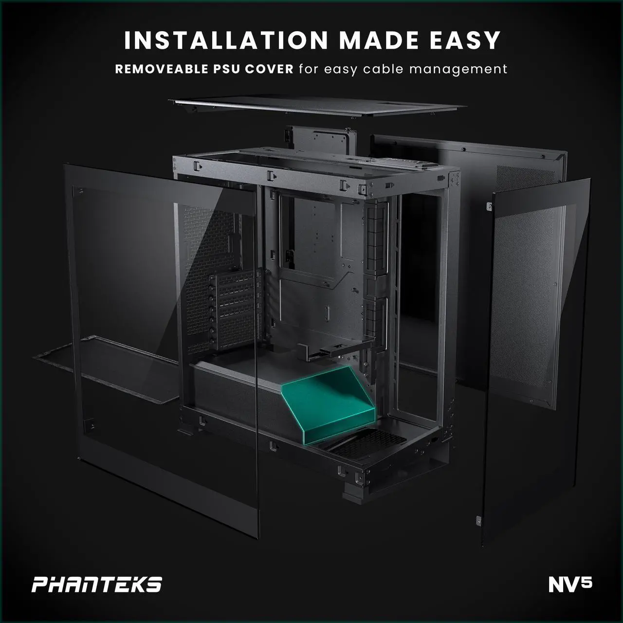 Phanteks NV5, Showcase Mid-Tower Chassis, High Airflow Performance ...