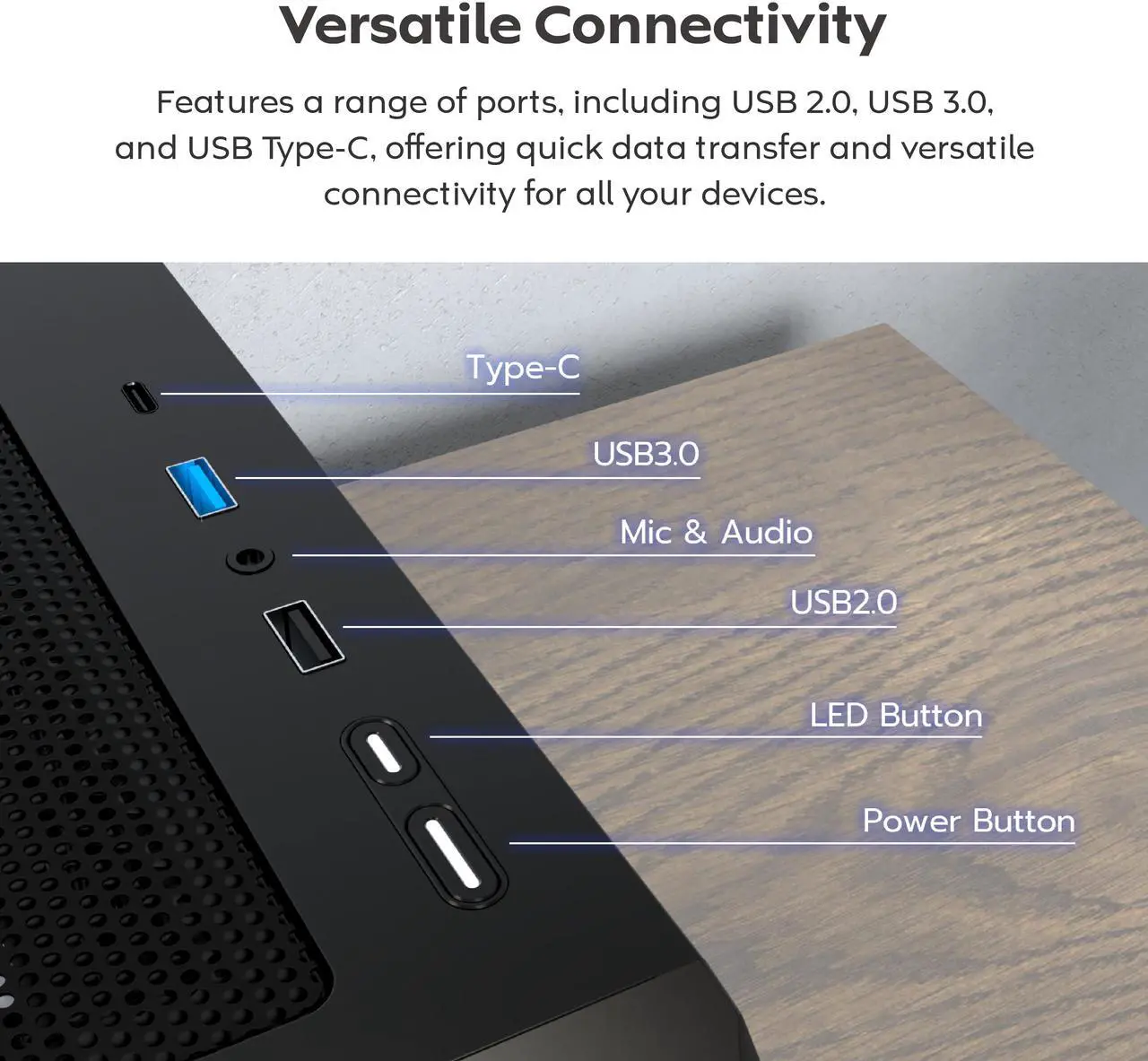 MONTECH X5- ATX Mid-Tower Gaming PC Case, High Airflow, 3x 140mm and 1x ...