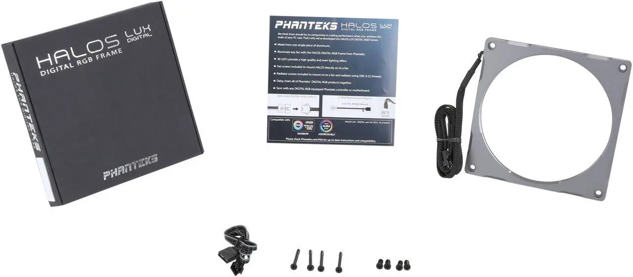 Phanteks PH-FF140DRGBA_AG01 140mm Halos Lux Digital RGB Fan Frames ...