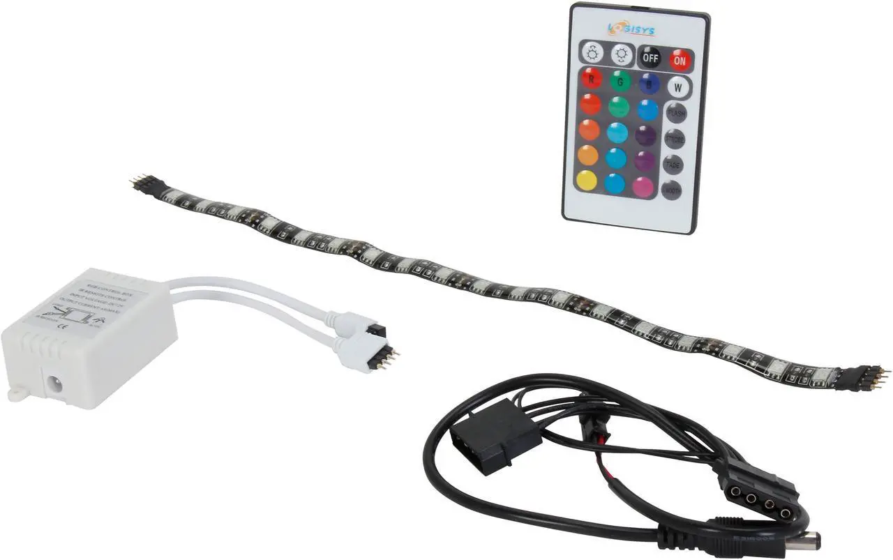 LOGISYS Computer LDXRM12C RGB LED Strip and IR Control - Newegg.com