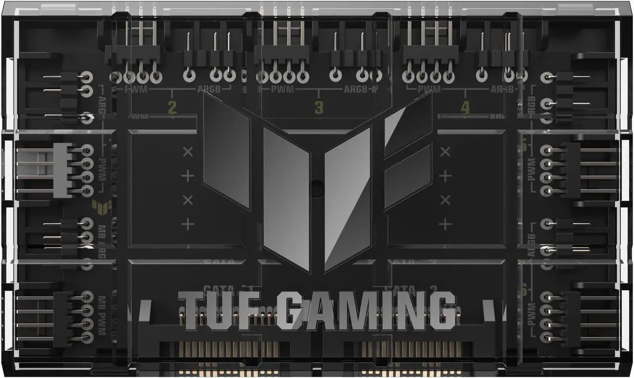 ASUS TUF Gaming ARGB PWM Fan Hub (connects six case fans, PWM fan and ...