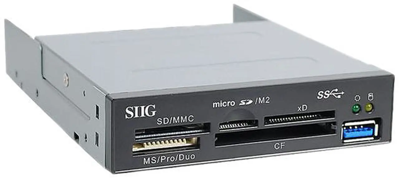 SIIG JU-MR0A11-S1 USB 3.0 Internal Bay Multi Card Reader Panel - Newegg.com