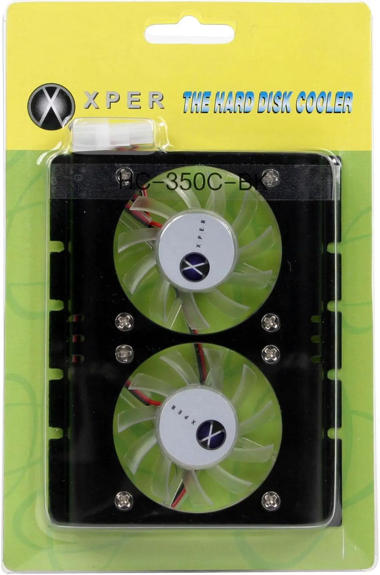 XPER HC-350C-BK Aluminum Hard Drive Cooler with two 60mm Cooling Fan ...