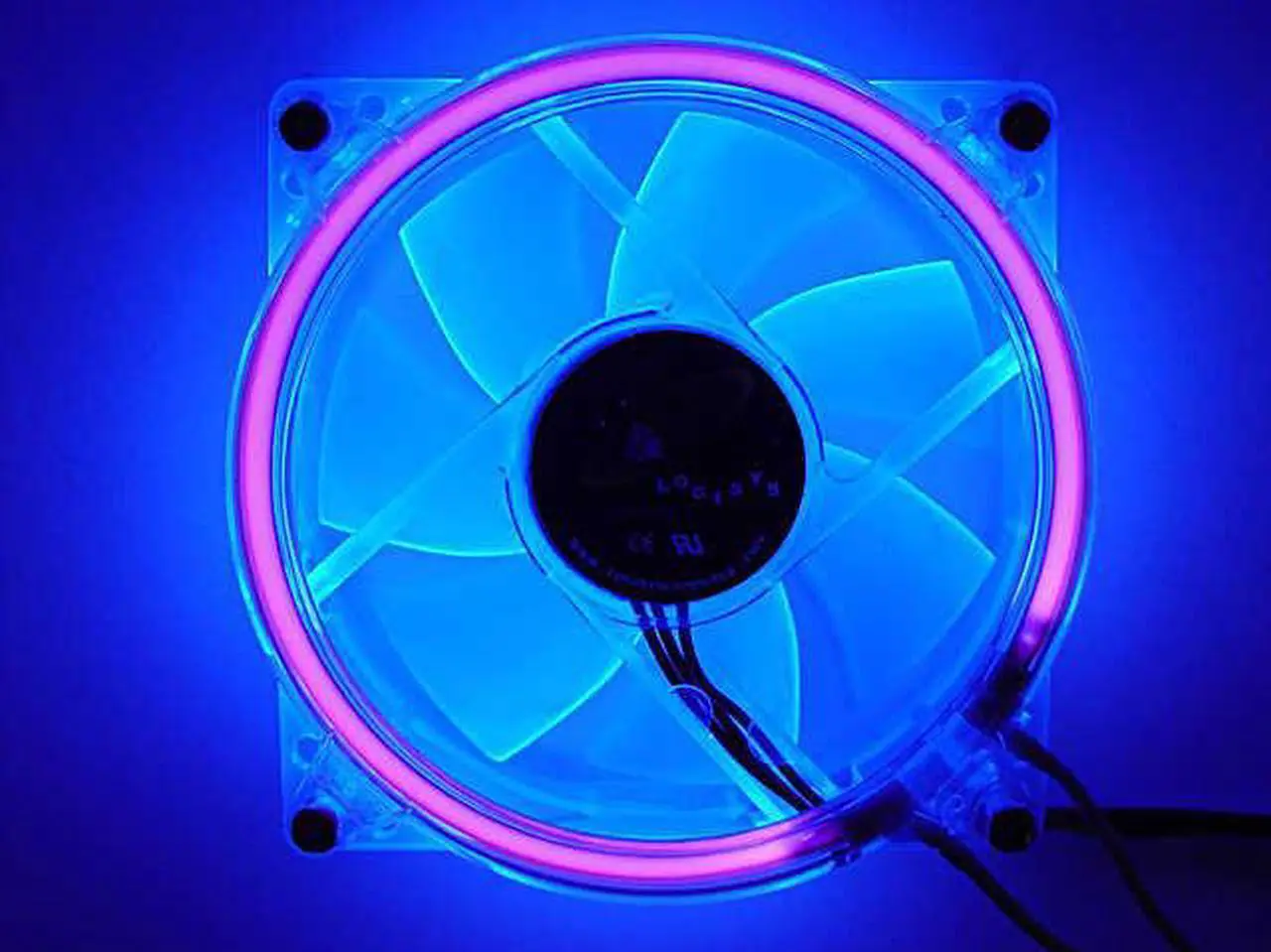 LOGISYS Computer CCF80UVBL Blue LED Case Cooling Fan - Newegg.com
