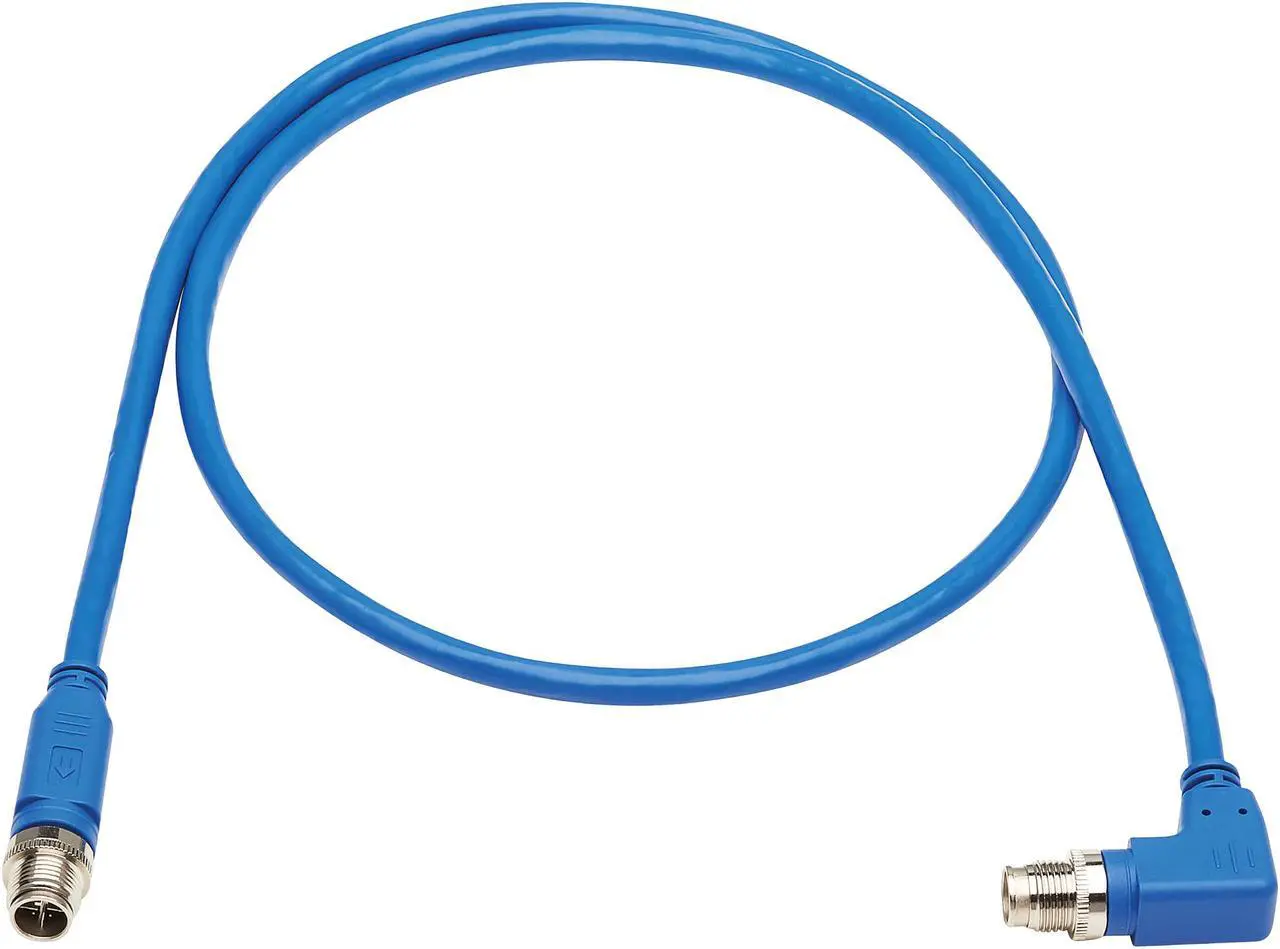 TRIPP LITE Ethernet Cable M12 X-Code Cat6 1G UTP CMR-LP Right-Angle M/M ...