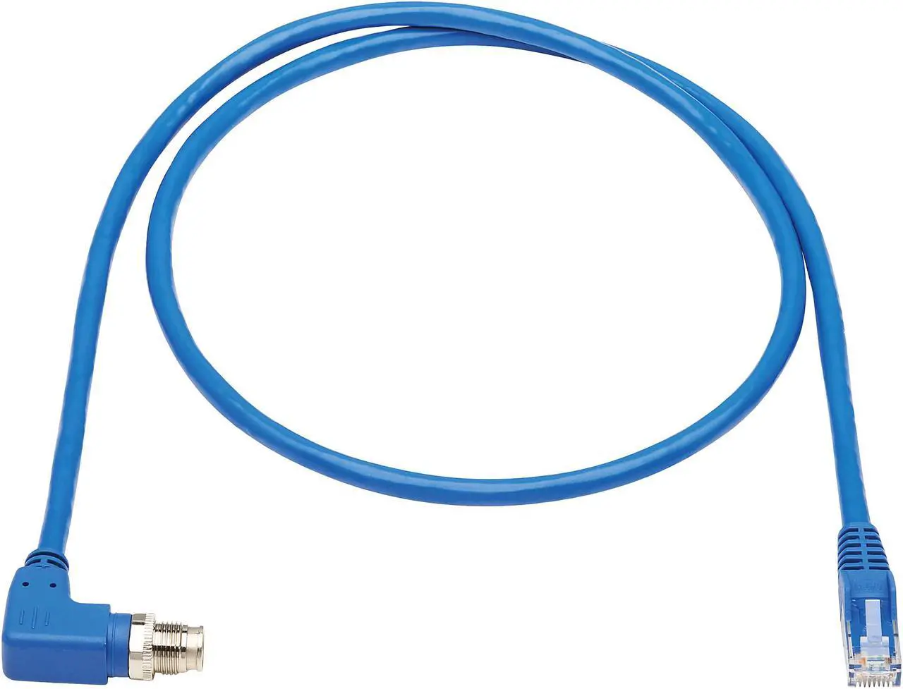 TRIPP LITE Ethernet Cable M12 XCode Cat6 1G UTP Right-Angle M12 RJ45 M ...