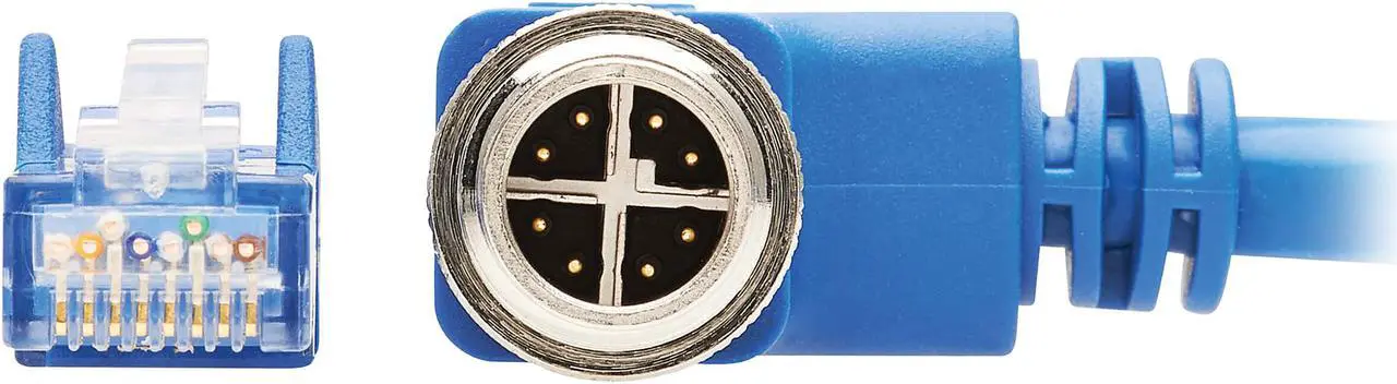 TRIPP LITE Ethernet Cable M12 XCode Cat6 1G UTP Right-Angle M12 RJ45 M ...