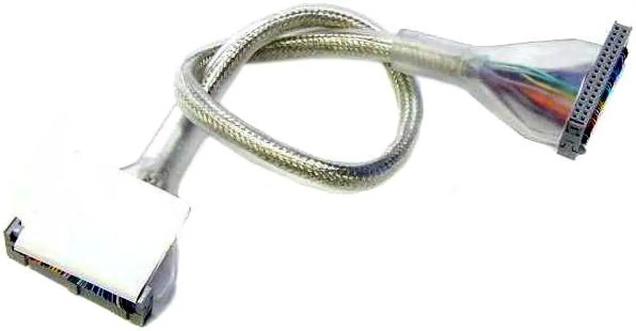 GENERIC 18" Clear Round Floppy Drive Cable, Booted, 2-Connector ...