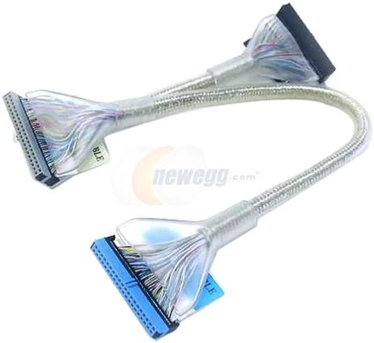 GENERIC 24" Clear IDE Round Cable, Internal IDC 34, Booted, 3-Connector ...