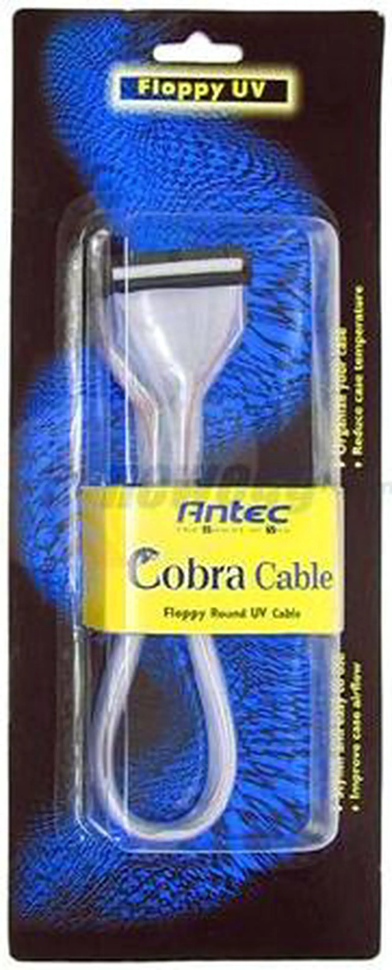 Antec 16" Cobra F16 UV-activated plastic Round Floppy FDD Cable ...