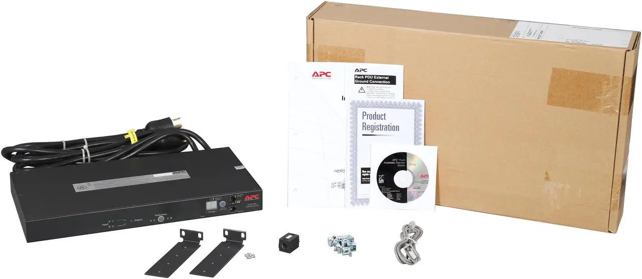 APC Rack Mount PDU, Switched 120V/20A, (10) Outlets, 1U Rackmount ...