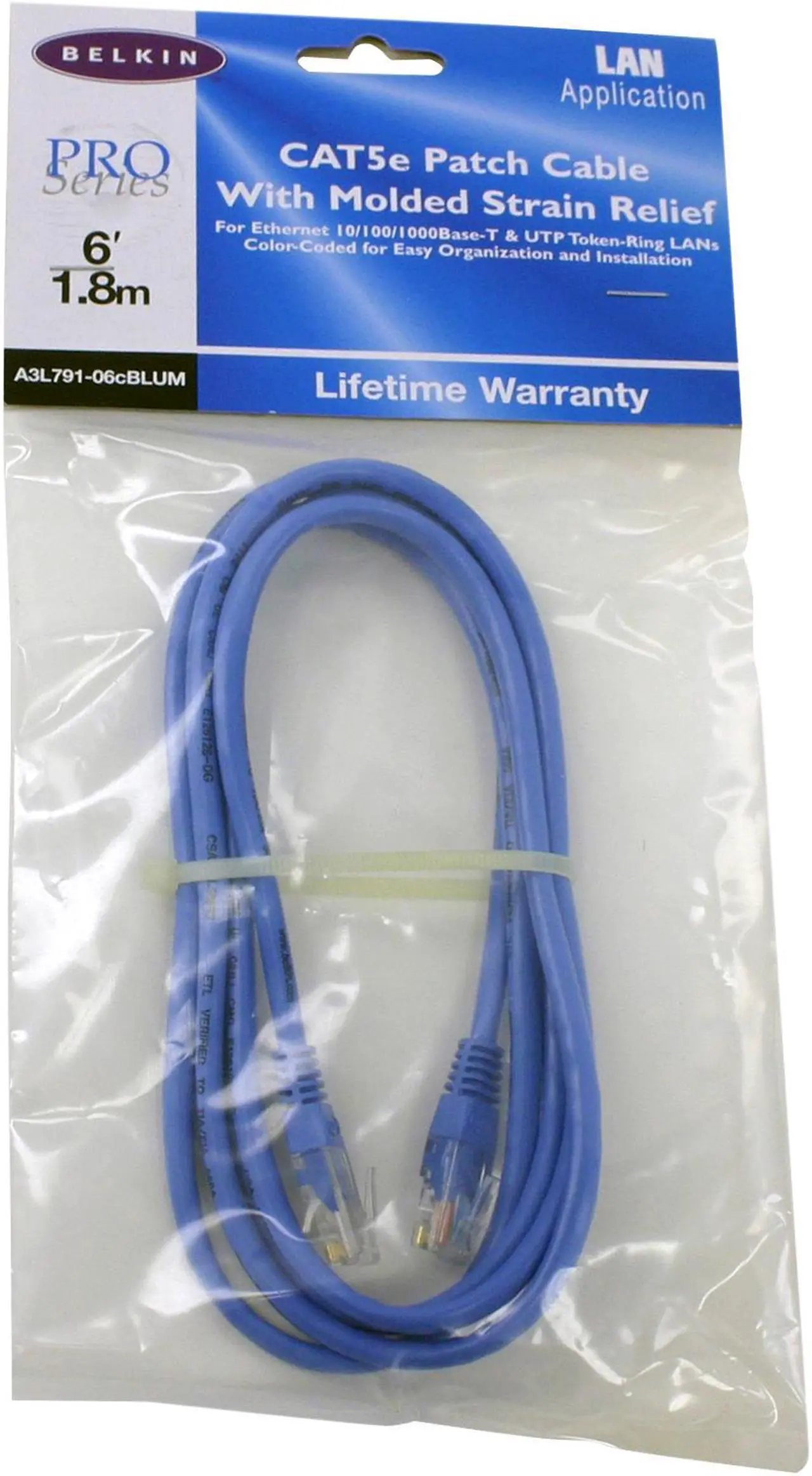 Belkin A3L791-06cBLUM 6 ft. Component Molded patch cable - Newegg.com