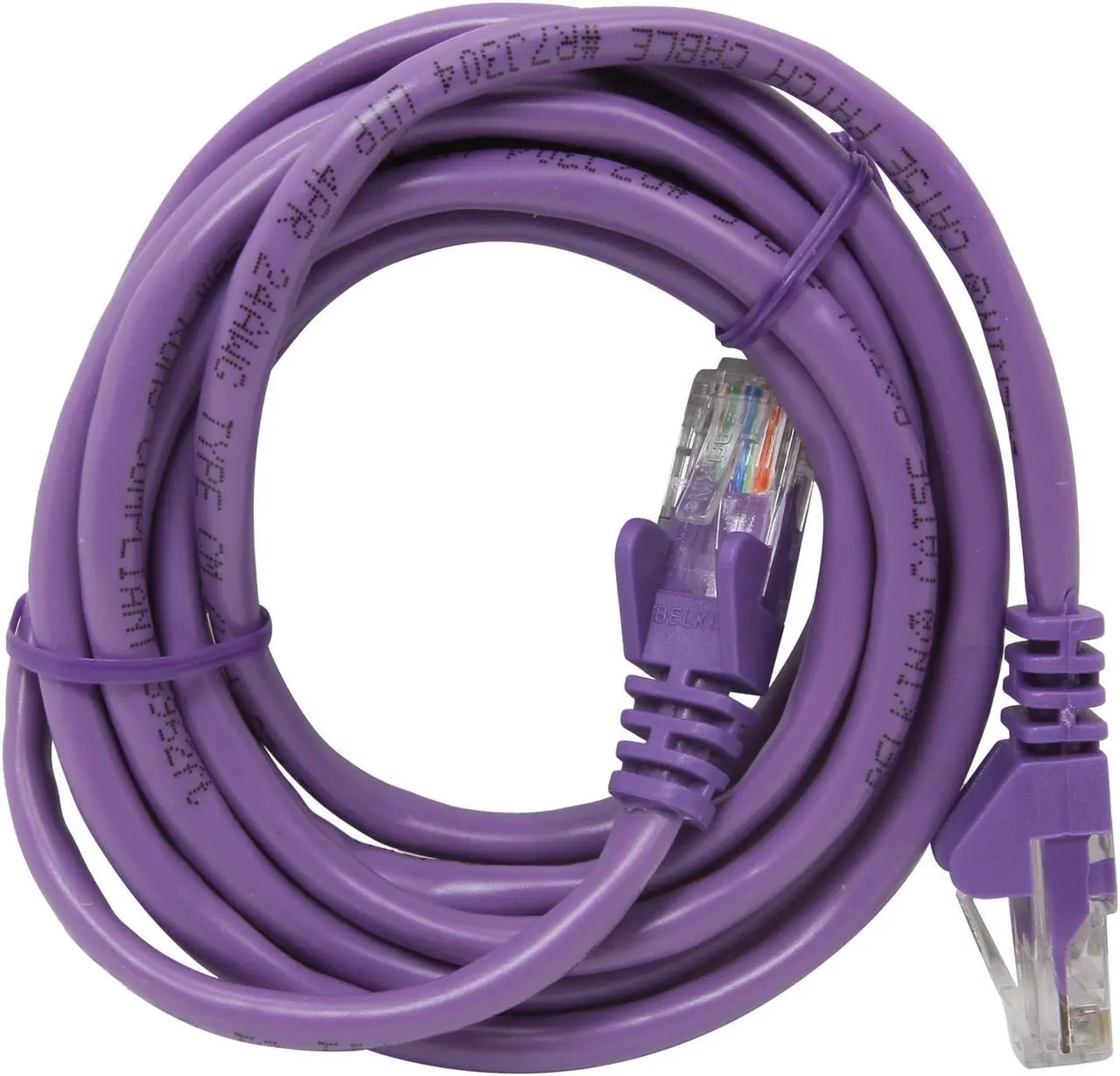 Belkin A3L791-07-PUR-S 7 ft. Patch Cable CAT5e Snagless RJ-45M / RJ-45M ...