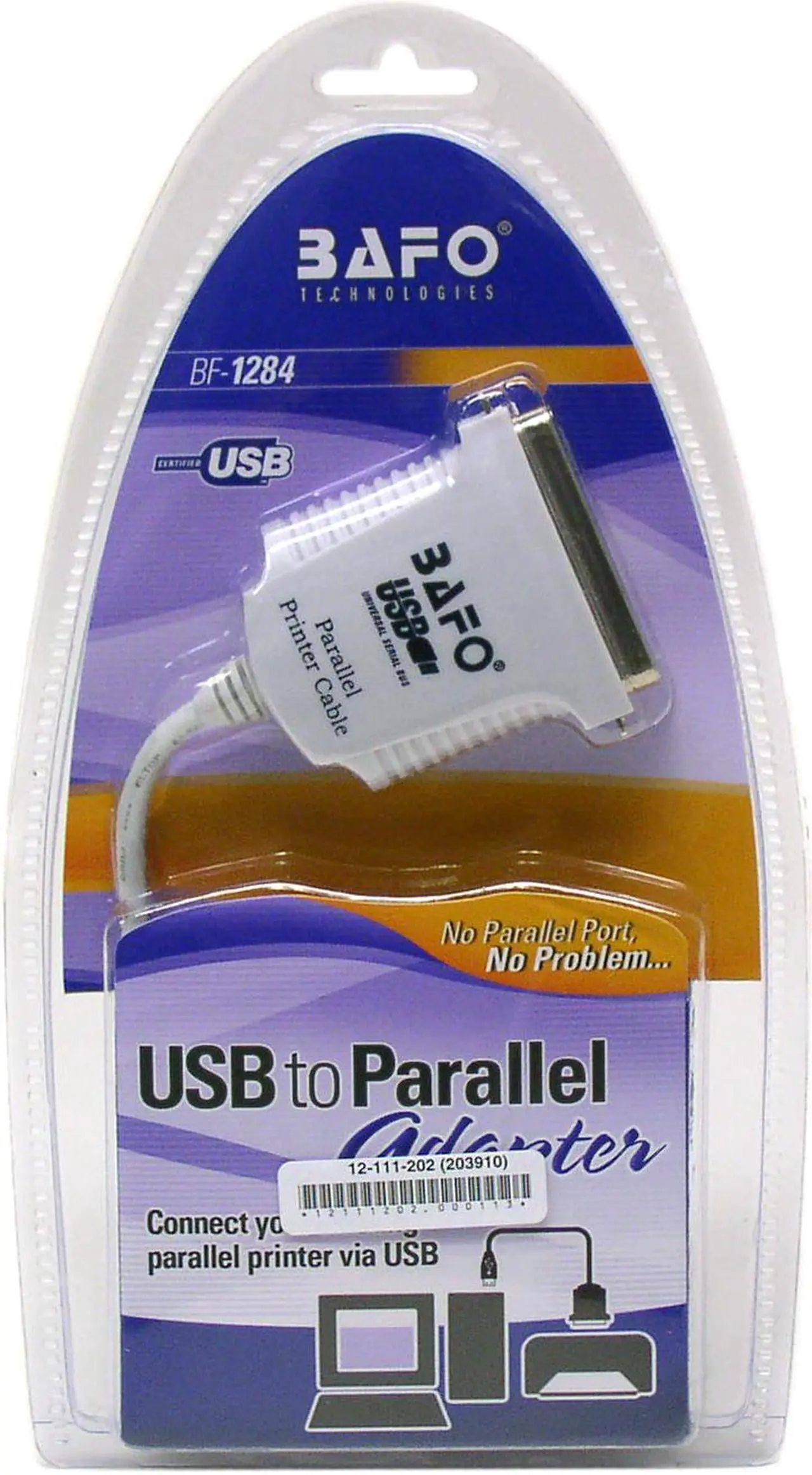 BAFO Model BF-1284 White USB to Parallel Printer Adapter - Newegg.com