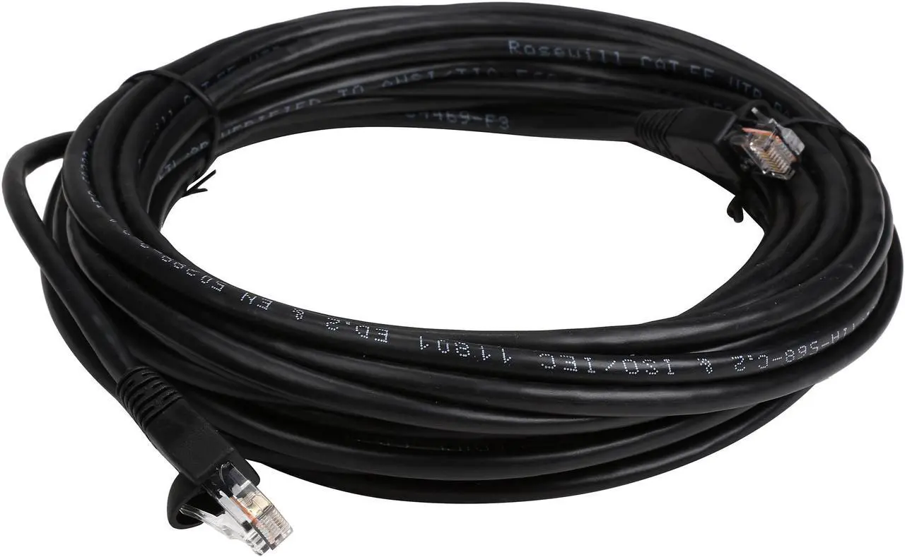 Rosewill RCAT5E-30BK 30 ft. 24AWG, Bare Stranded Copper 350MHZ UTP ...