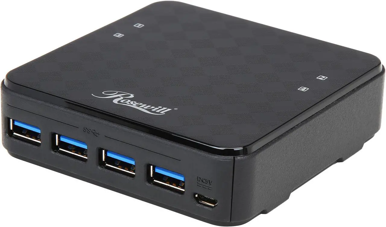 Rosewill USB 3.0 Sharing Switch Box, 4 Port USB 3.0 Peripheral Switch ...