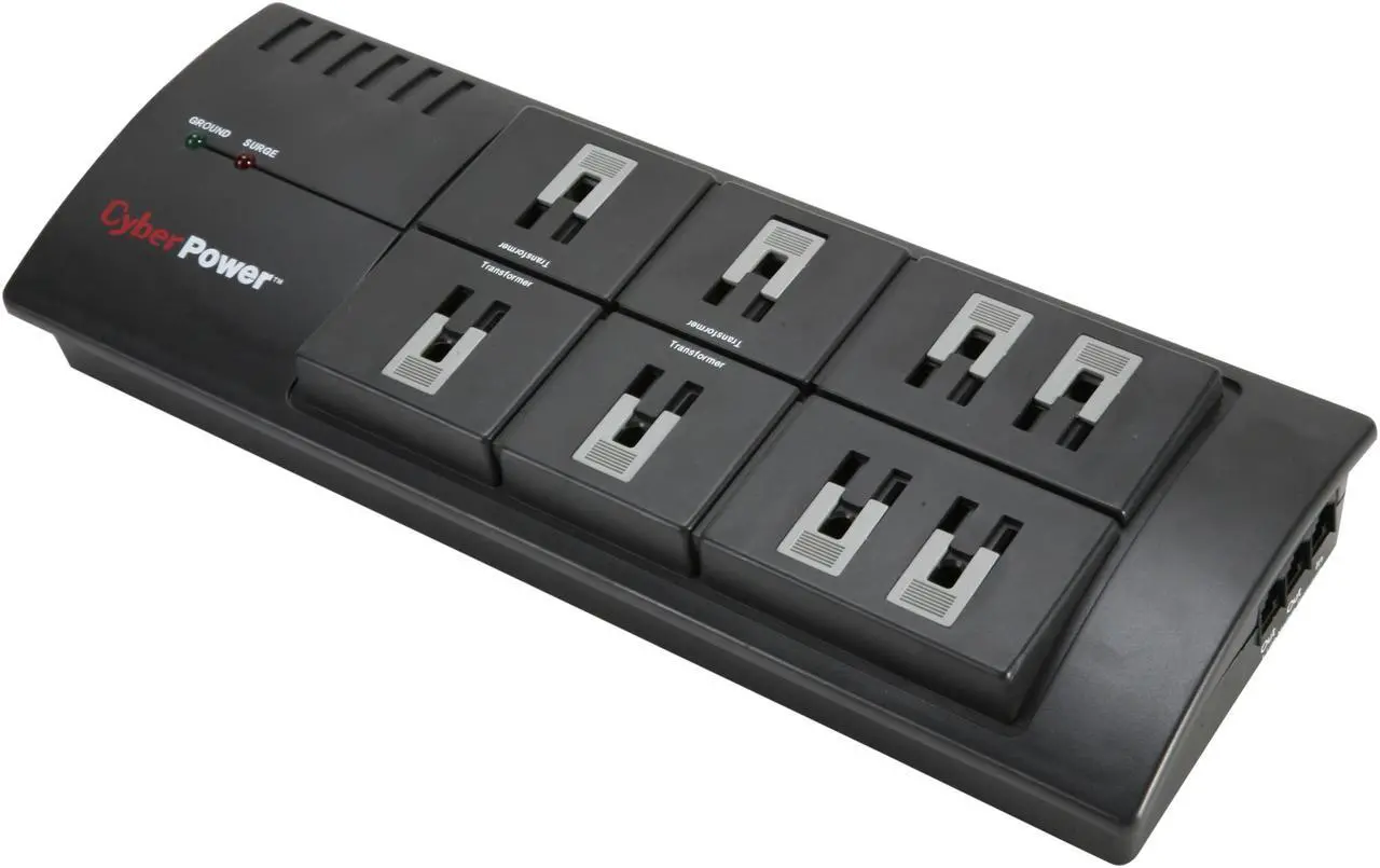 CyberPower 880 8 feet 4 Transformer Spaced 4 Non-Transformer Spaced ...