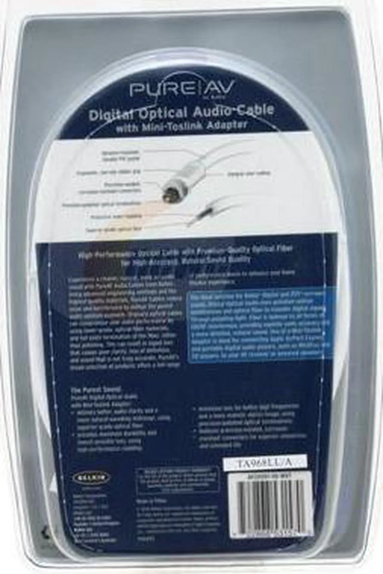 BELKIN PURE AV Model AV20001-06-WHT 6 ft. Digital Optical Audio Cable ...