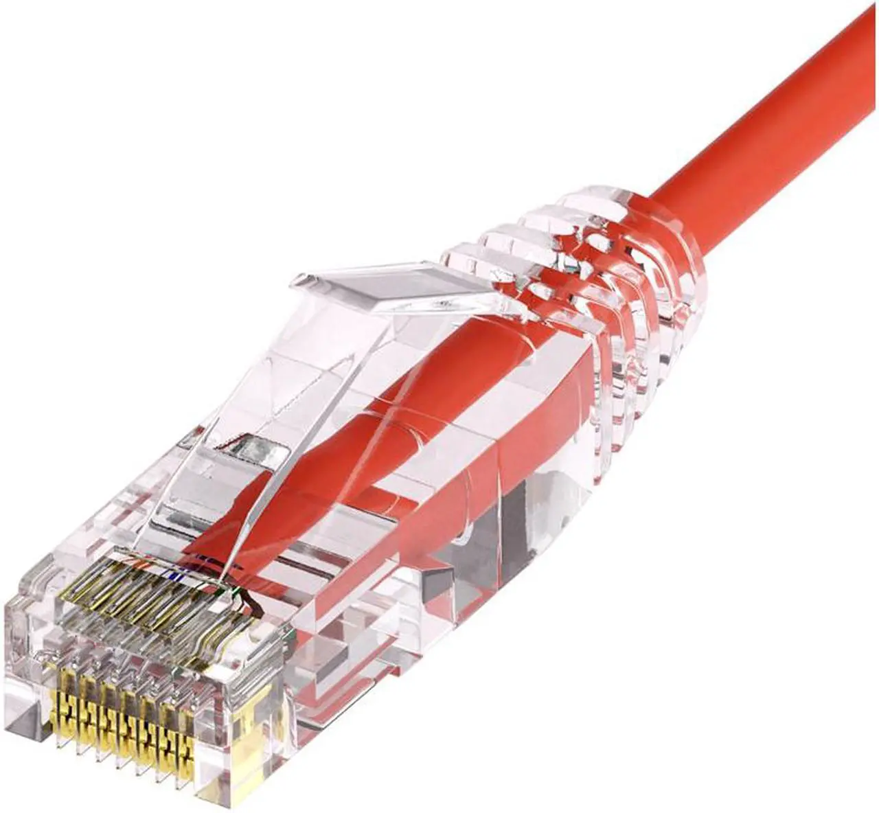 Unirise CS6A-10F-RED 10 ft. Red Clearfit Slim 28AWG Snagless Patch ...