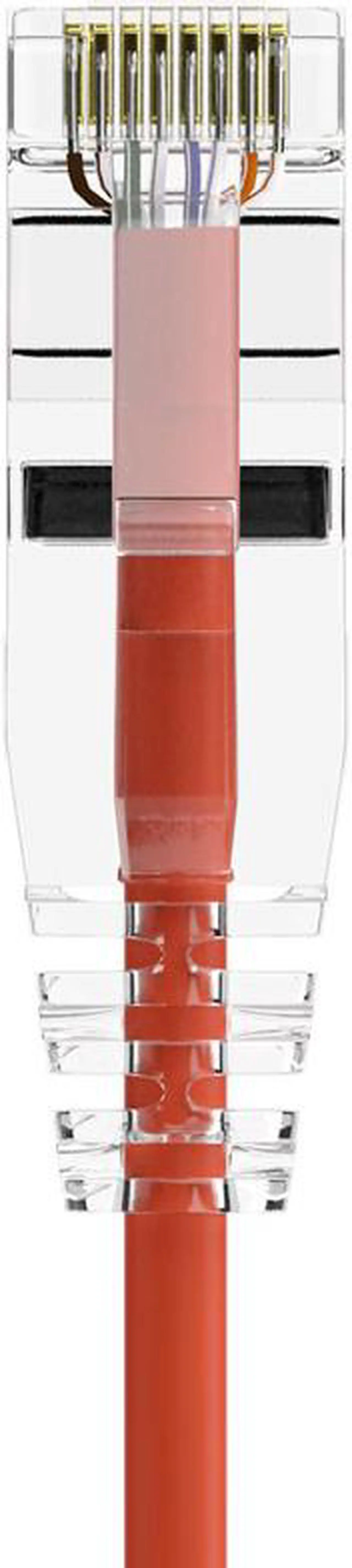 Unirise CS6A-10F-RED 10 ft. Red Clearfit Slim 28AWG Snagless Patch ...