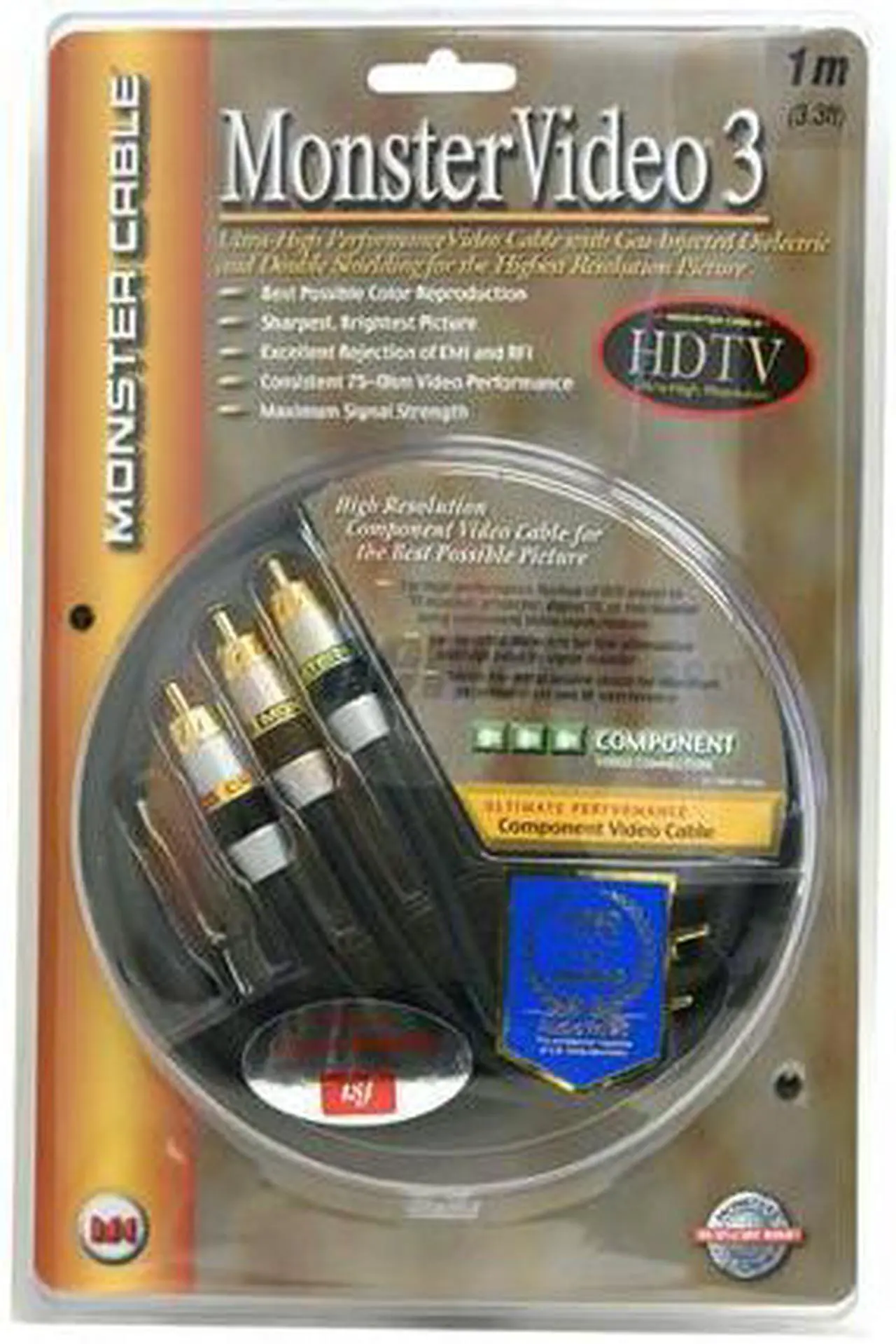 Monster Cable MV3CV-1M 3.3 ft. Video 3 High-Resolution Component Video ...