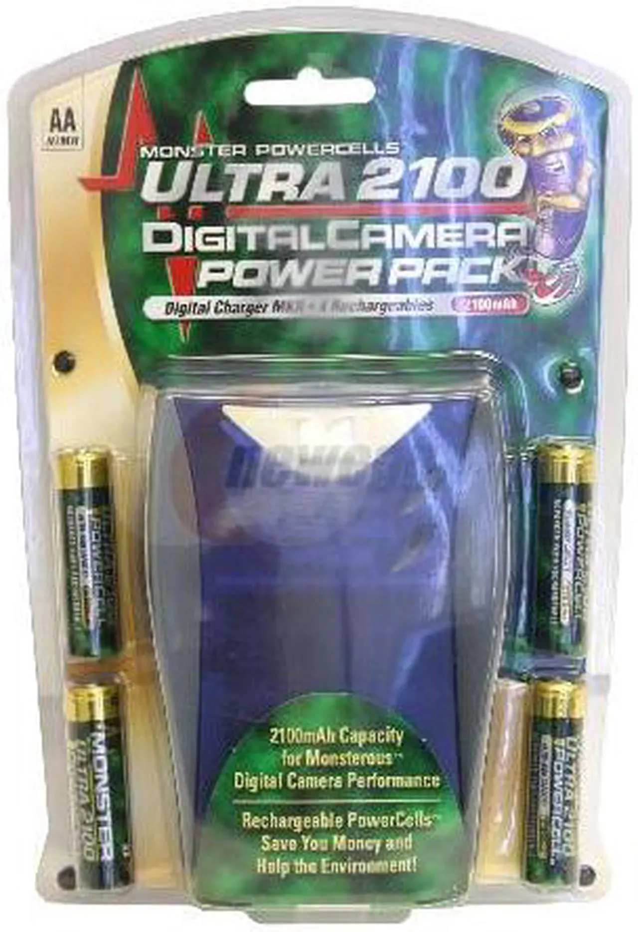 MONSTER MB4UHCRCAA Rechargeable Batteries & Charger Kit - Newegg.com
