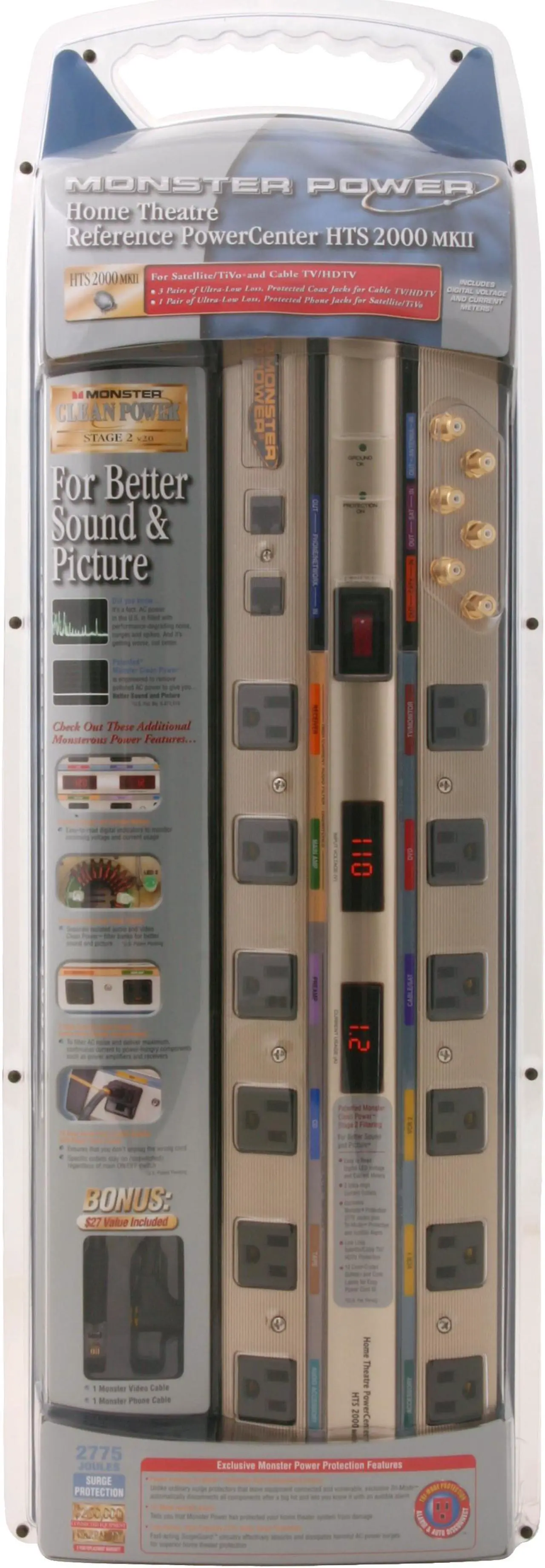 MONSTER HTS 2000 MKII Home Theatre PowerCenter with Clean Power Stage 2 ...
