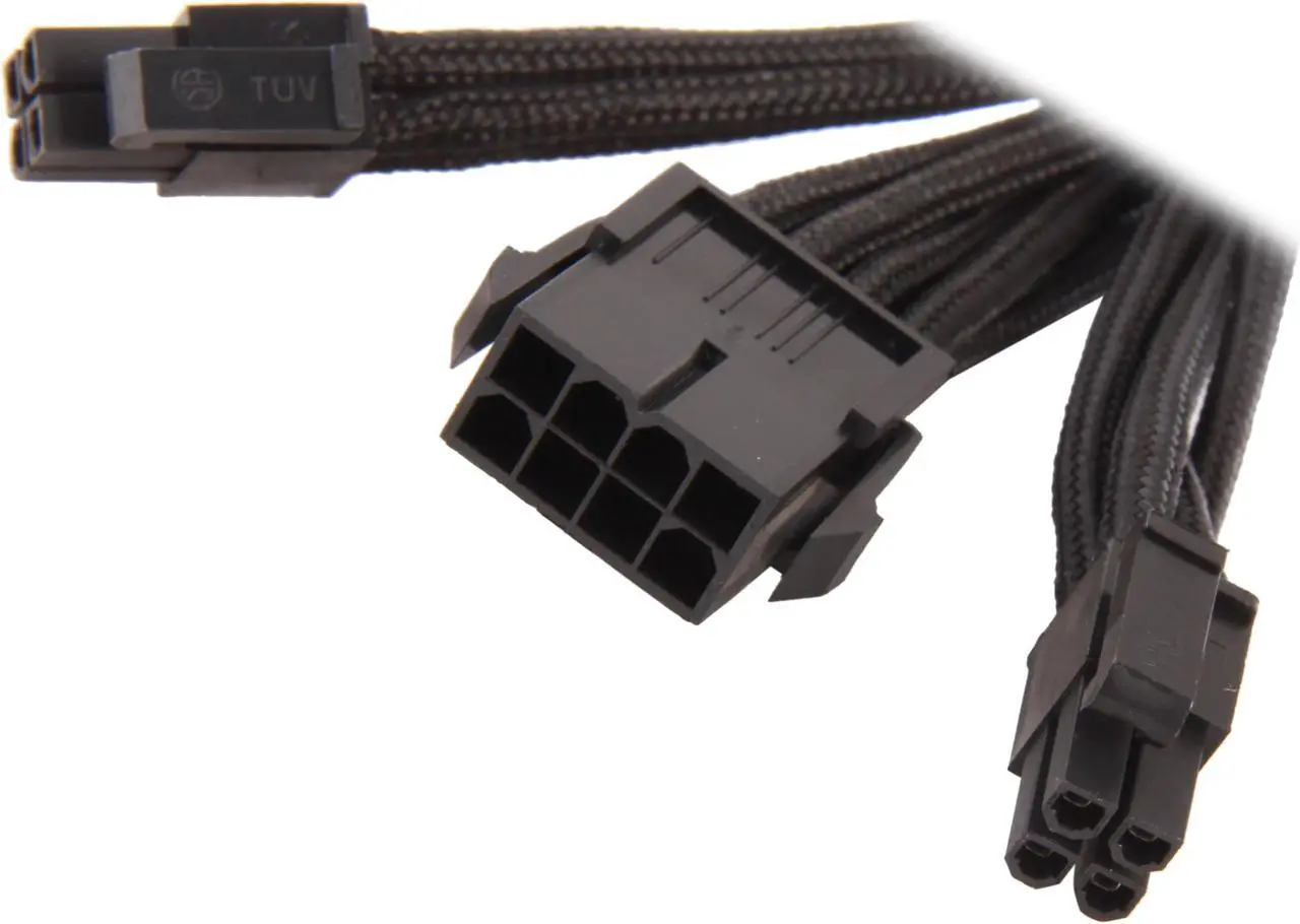 Silverstone PP07-EPS8B Sleeved Extension Power Supply Cable, 1 x 8pin ...