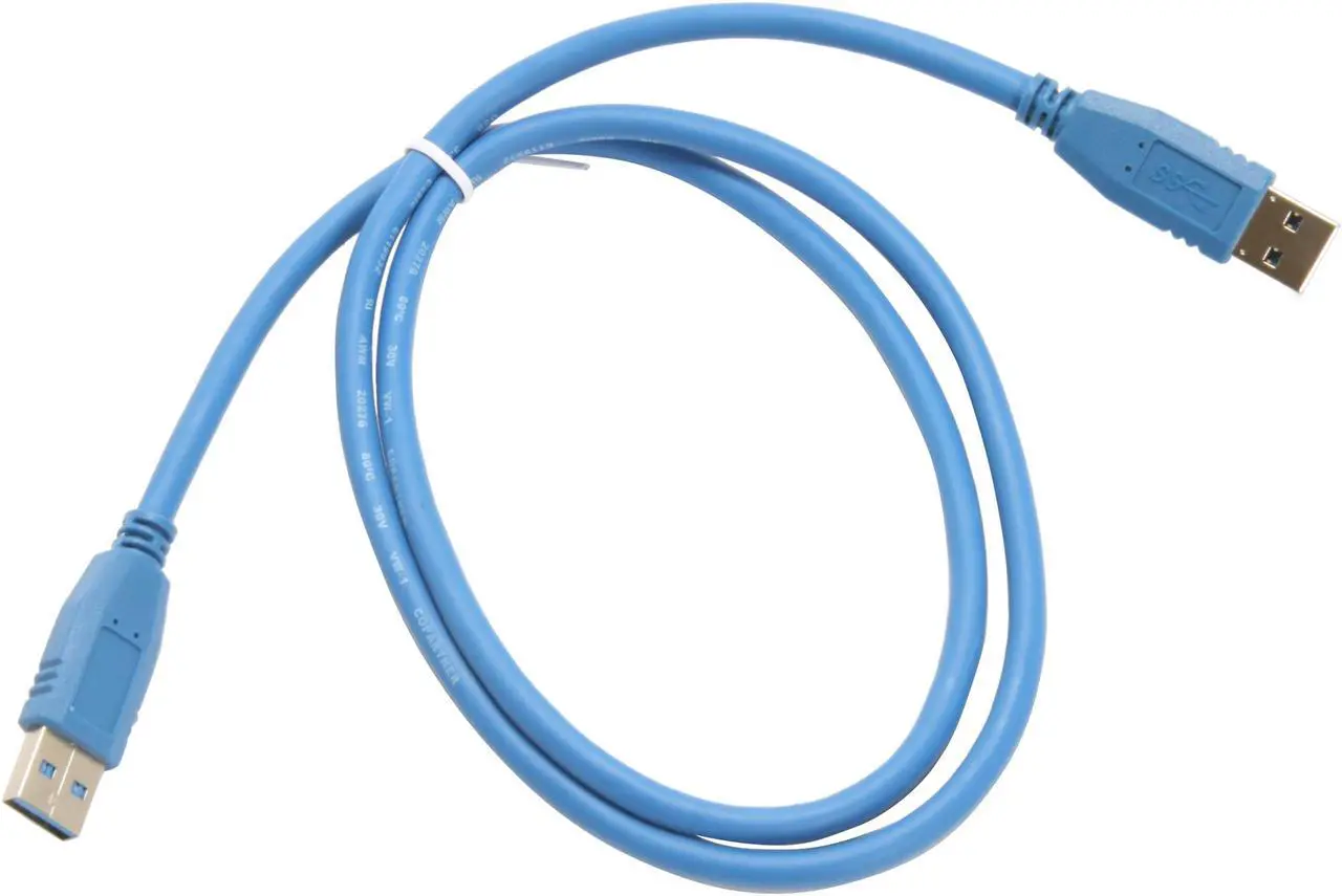Link Depot USB3-3-MM 3 ft. Blue USB 3.0 Type A Cable Male to Male ...