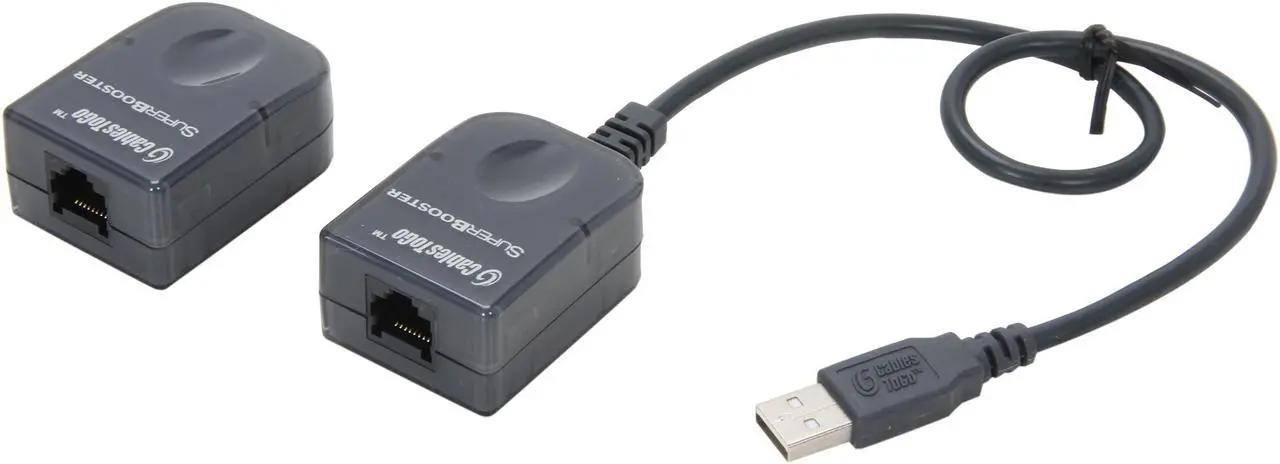 C2G 29341 USB 1.1 Over Cat5 SuperBooster Extender Dongle Kit, TAA ...