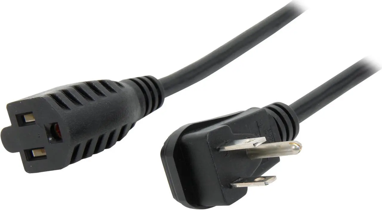 C2G 29814 18 AWG Flat Plug Power Strip Plus - NEMA 5-15P to NEMA 5-15R ...
