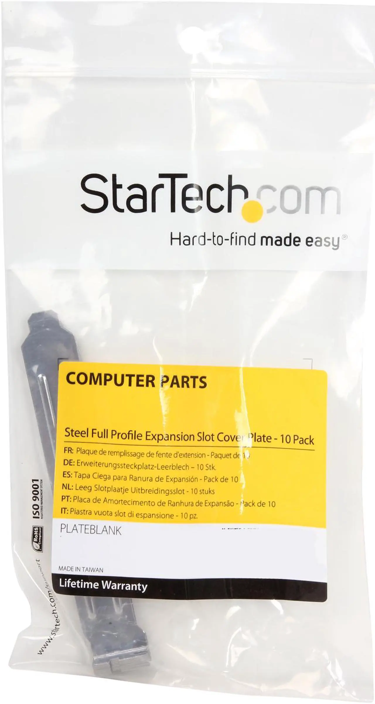 StarTech.com PLATEBLANK Steel Full Profile Expansion Slot Cover Plate ...