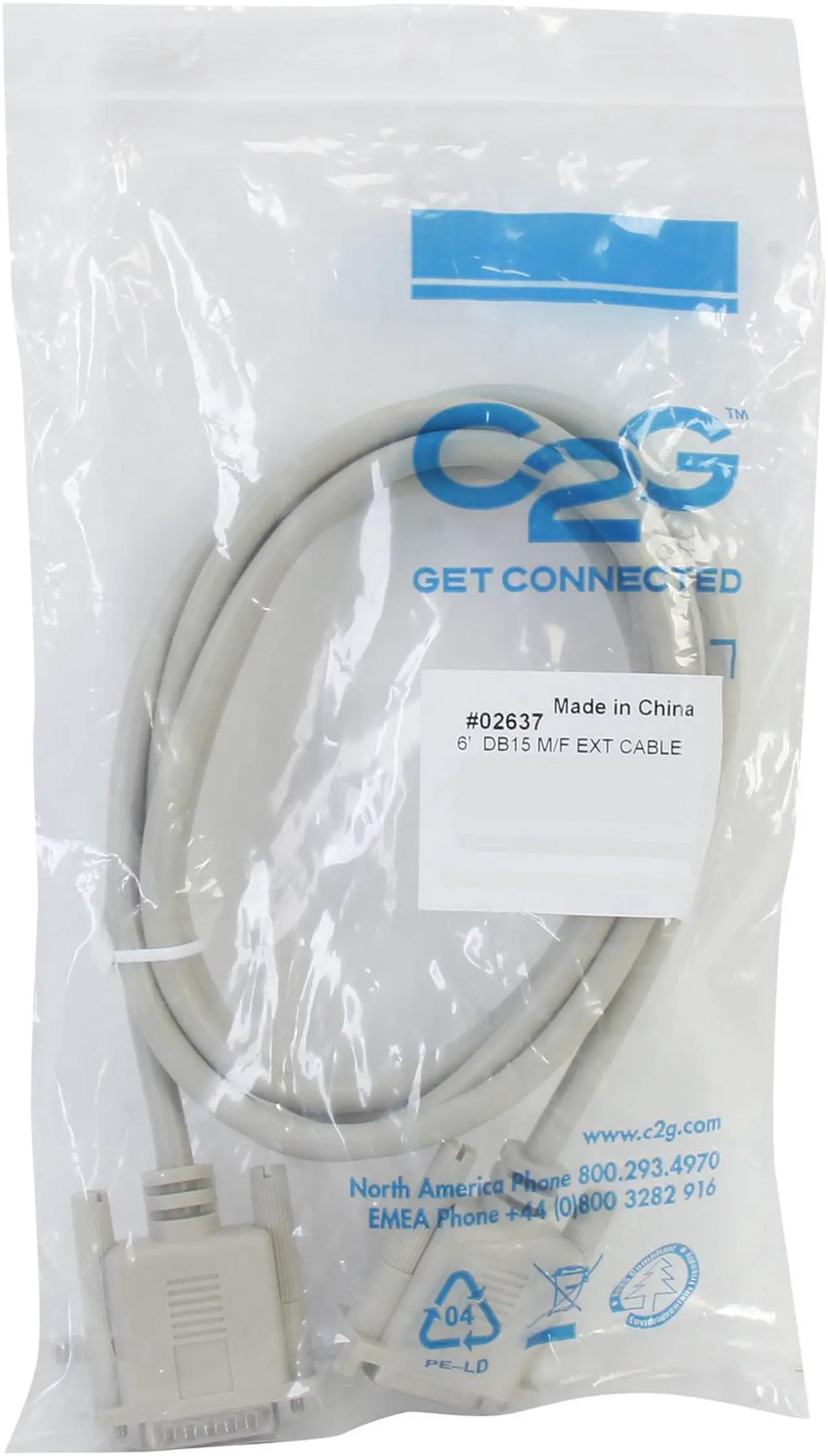 C2G Model 02637 72" DB15 M / F Mac Video Extension Cable - Newegg.com