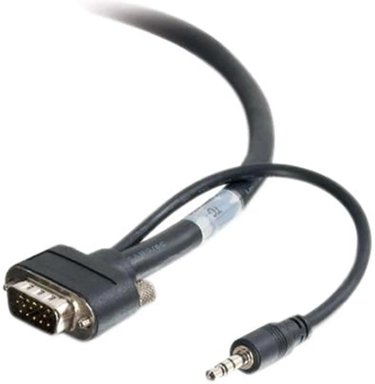 C2G 40150 12 ft. CMG-Rated HD15 SXGA + 3.5mm M/M Monitor Cable with ...