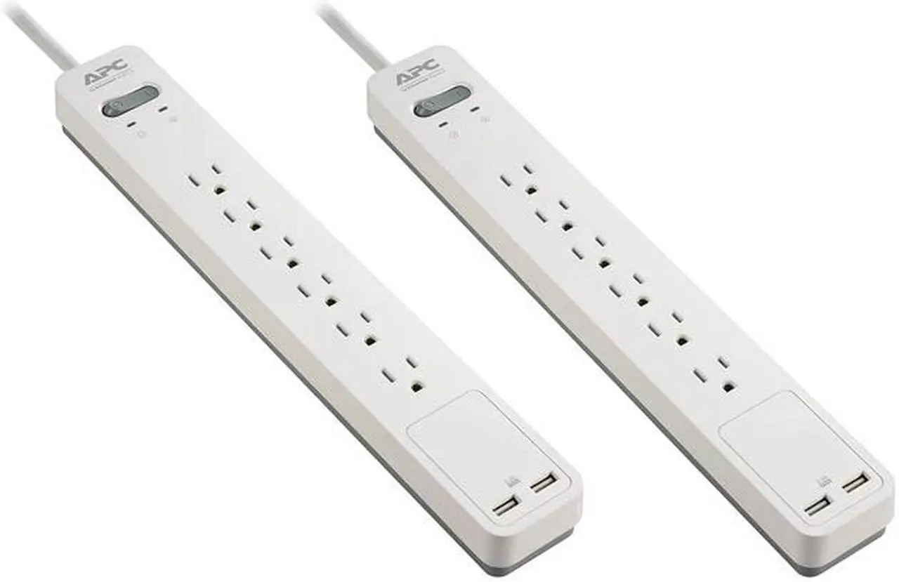APC 6-Outlet Surge Protector with USB Charging Ports, SurgeArrest ...