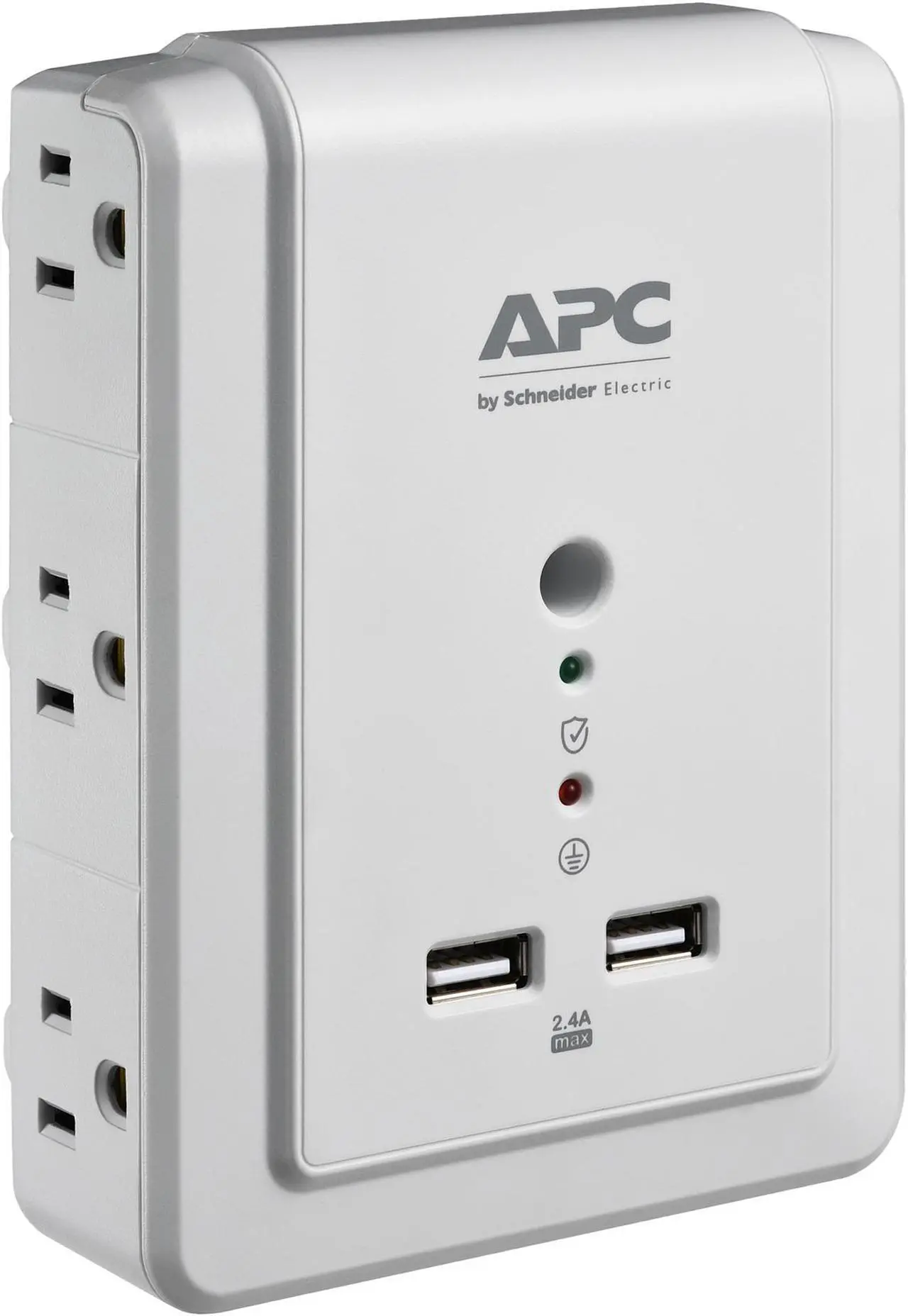 APC SurgeArrest Wall Tap 6 Outlet with 2 USB Charging Ports (replaces ...