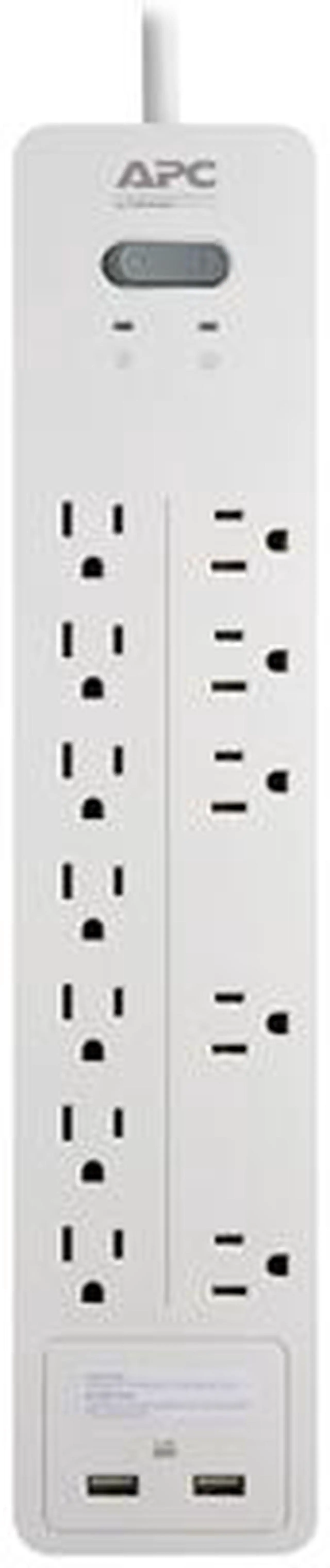 APC 12-Outlet Surge Protector with USB Charging Ports, SurgeArrest Home ...