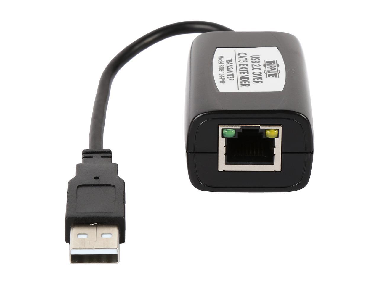 Network Hub Cat5 Video Eaton Tripp Lite Series 1-Port USB 2.0 Over Cat5 ...