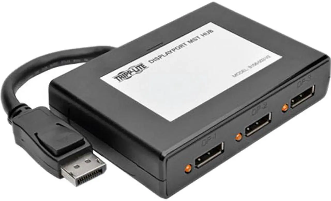 Tripp Lite B156-003-V2 3-Port DisplayPort 1.2 Multi-Stream Transport (MST) Hub, 3840 x 2160 (4K ...