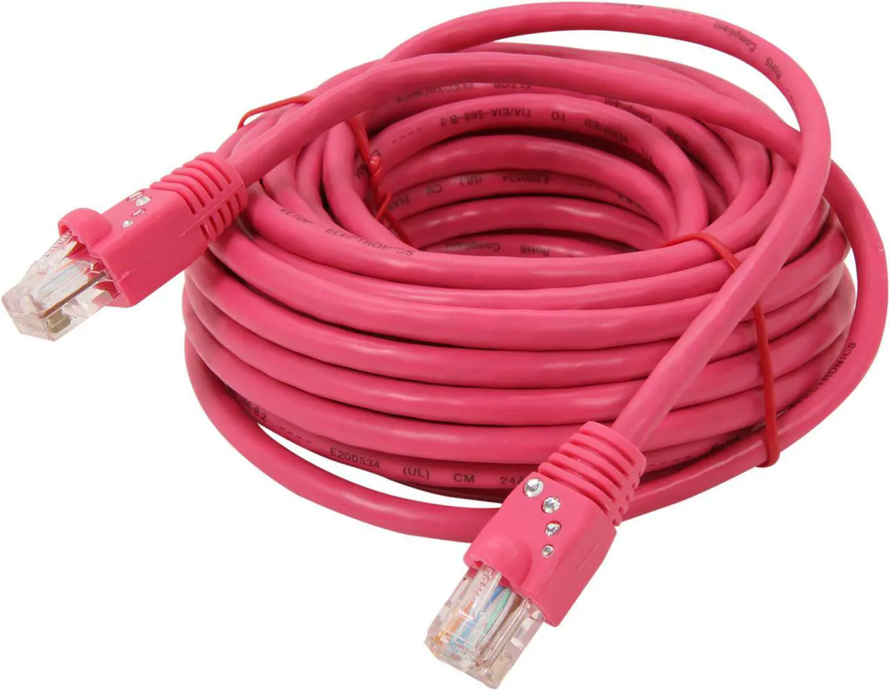 Cables Unlimited UTP-1450-25H 25 ft. Pink Cat5e Patch Cable w/ Bling ...